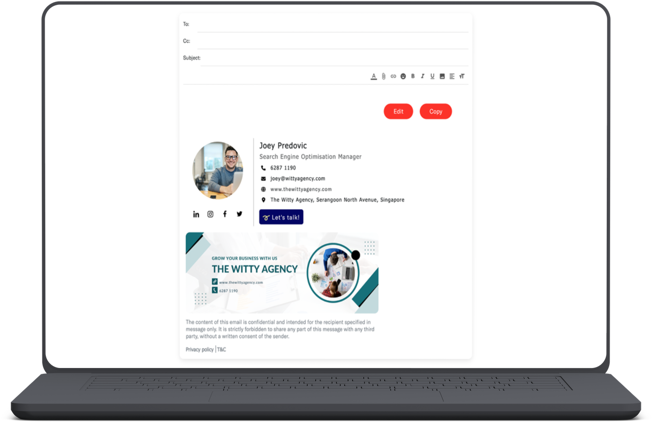 SEO Manager Email Signature Template