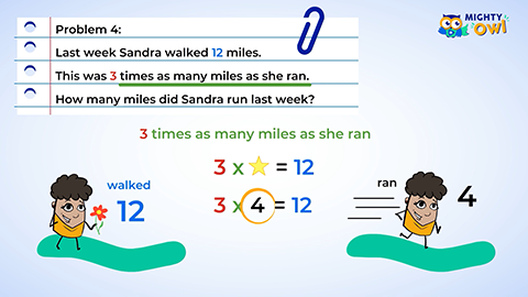 MightyOwl - Multiplication word problems - creating math equations from ...