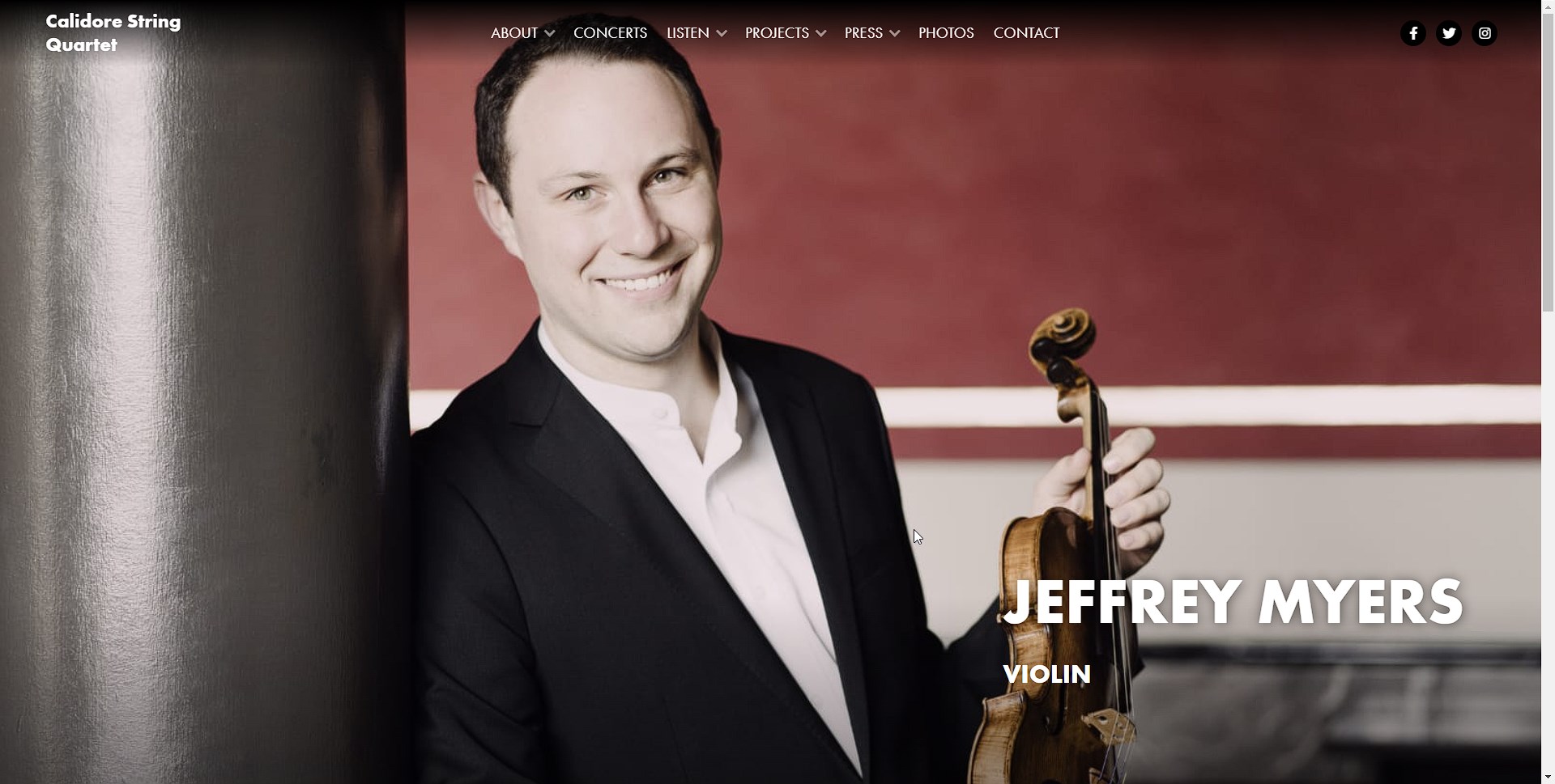 Jeffrey Myers | Calidore String Quartet