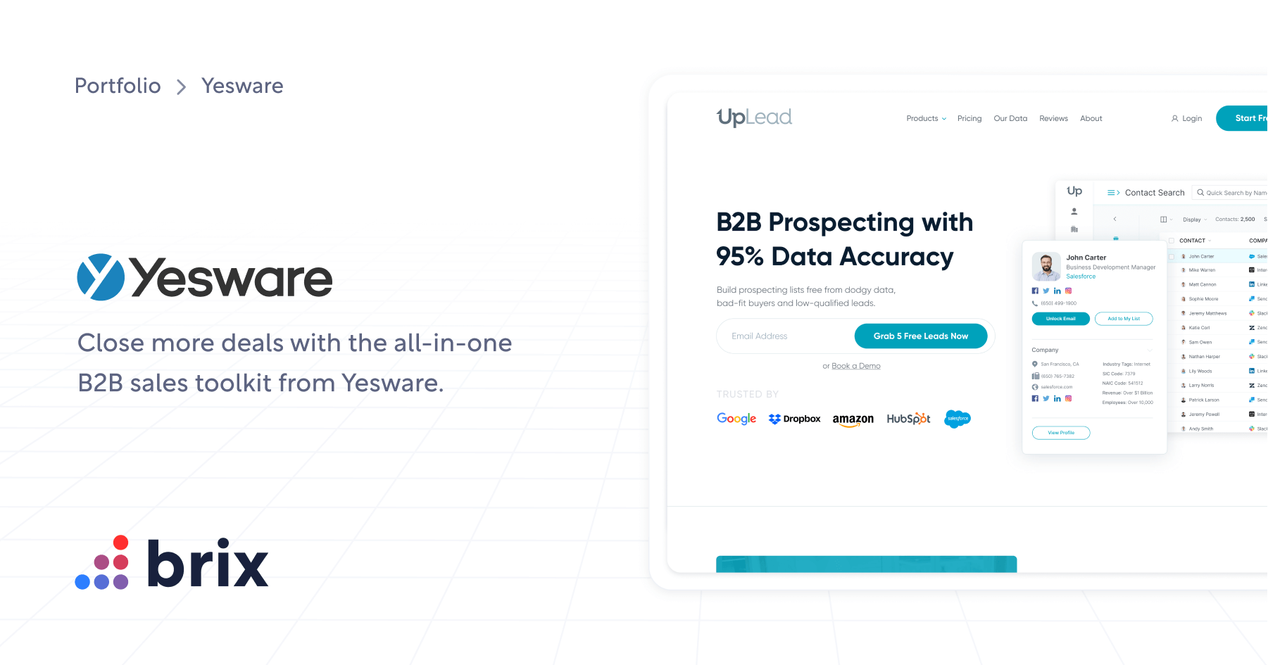 Yesware - Portfolio | BRIX Agency