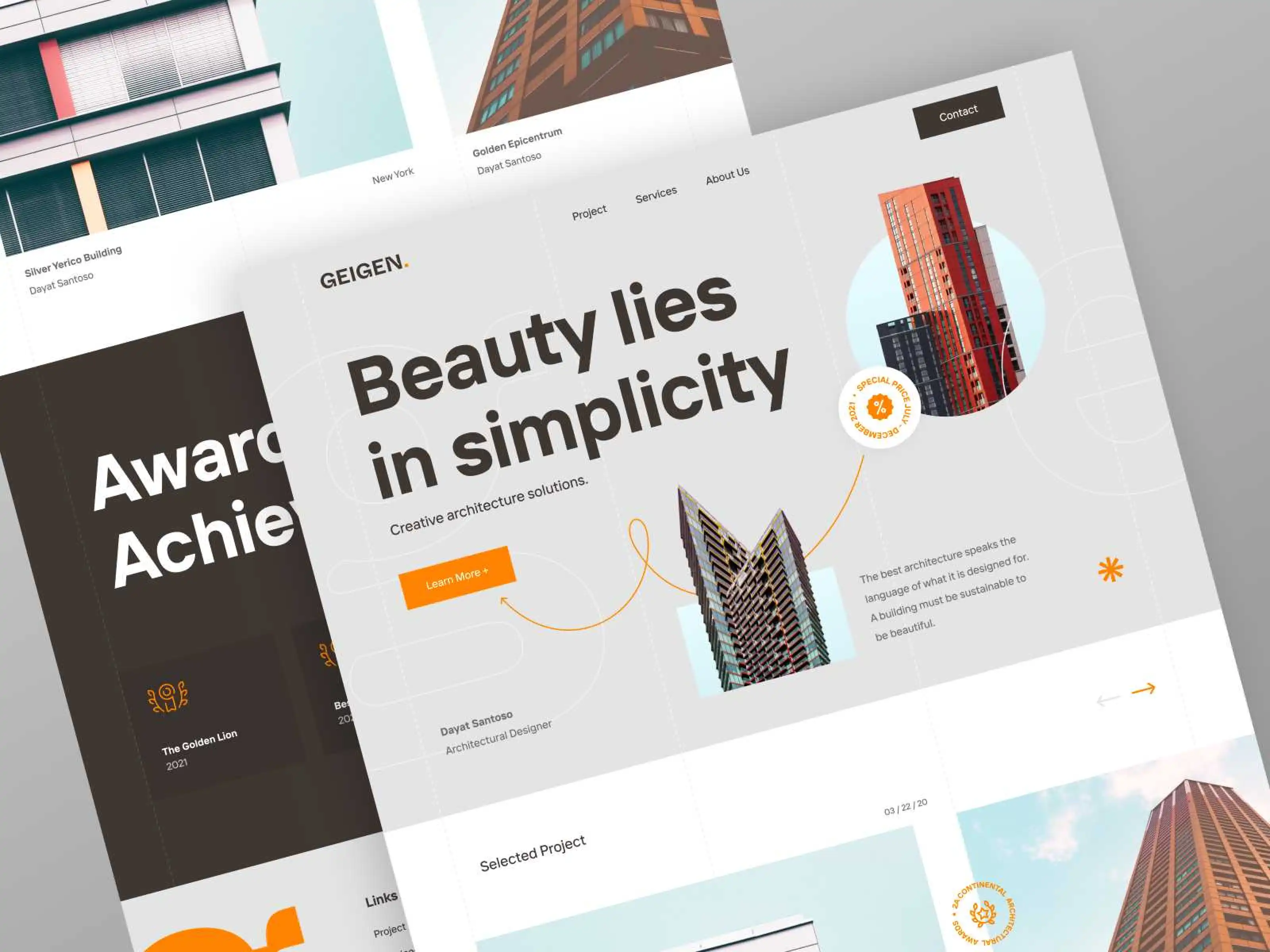 VisualTap: Geigen Architects Landing Page