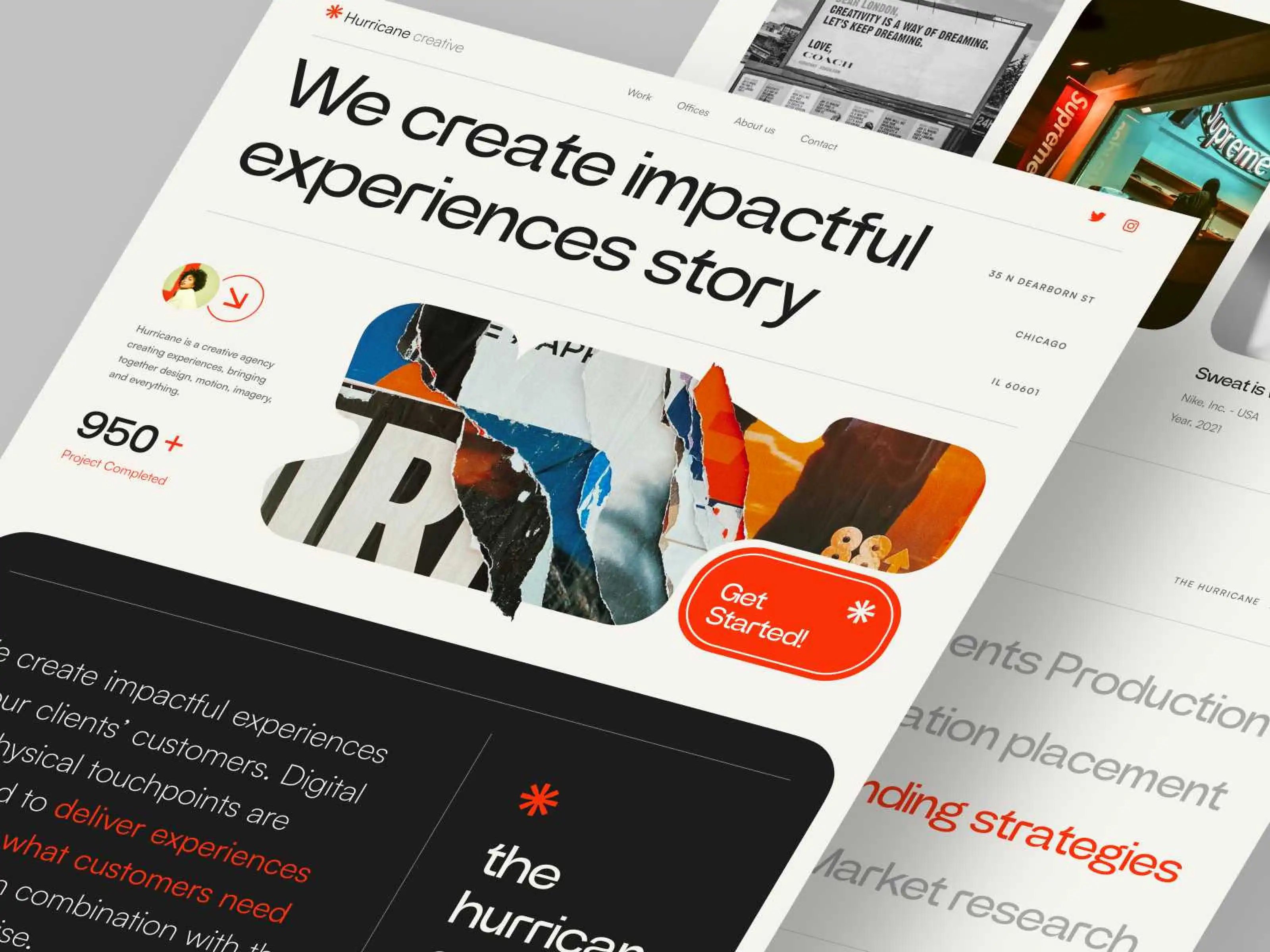 VisualTap: Hurricane Agency Landing Page