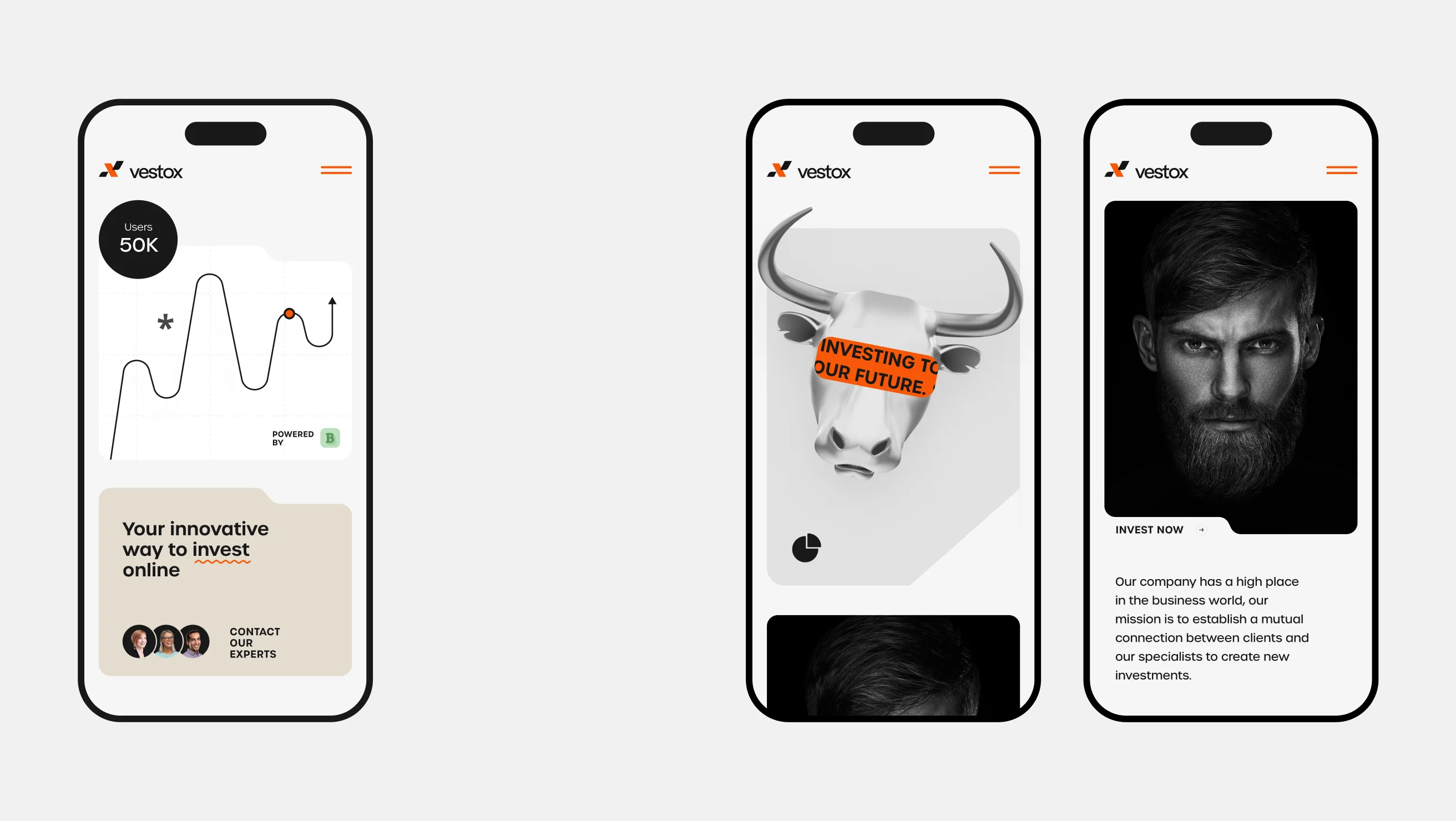 High-Contrast Design and Webflow Development for Vestox Management System | Halo Lab