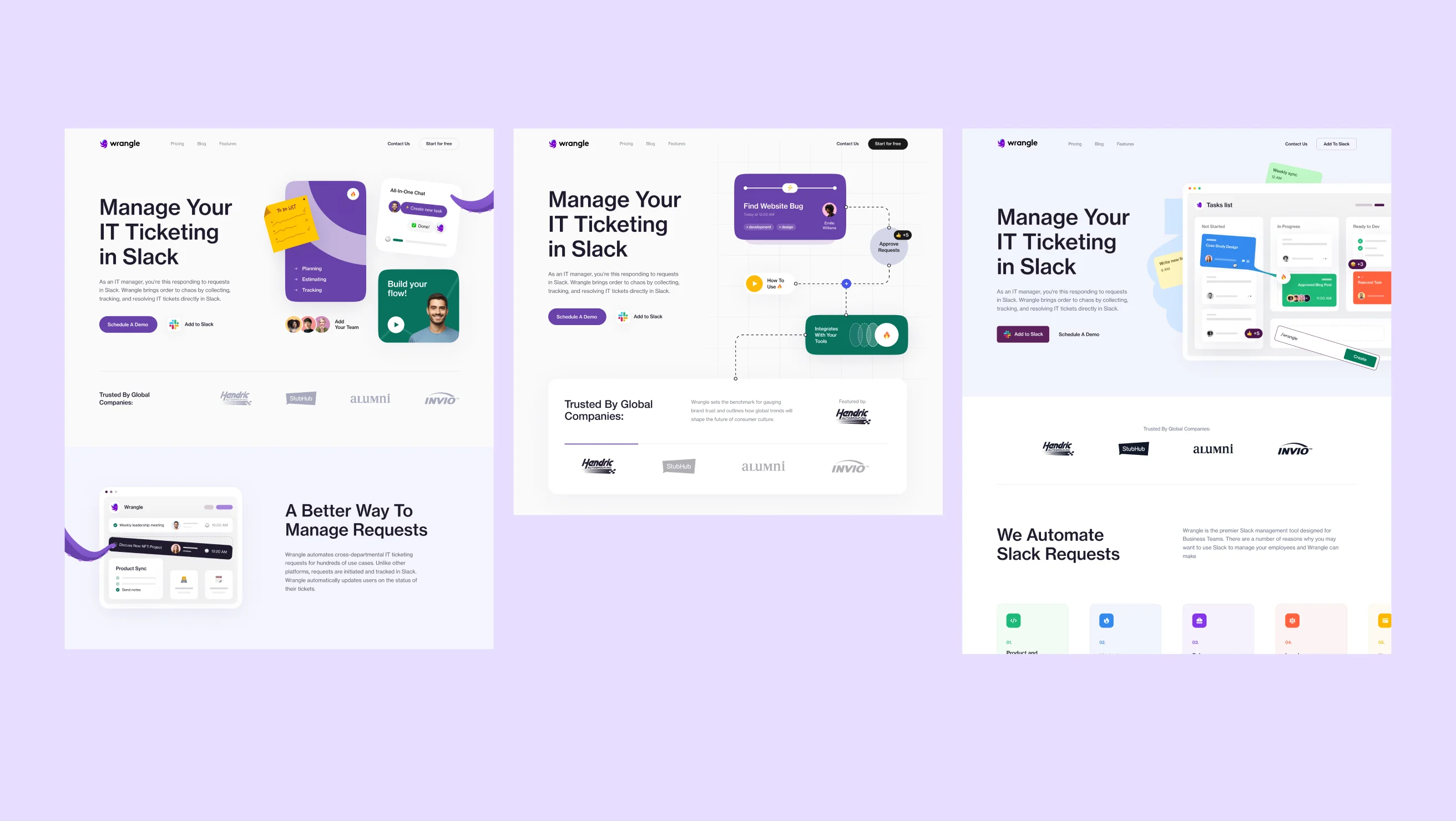 Wrangle — User-friendly landing page for IT ticketing system | Halo Lab