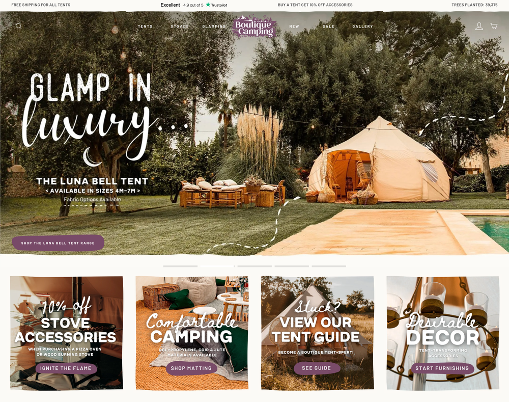 Case Study - Boutique Camping | Kubix