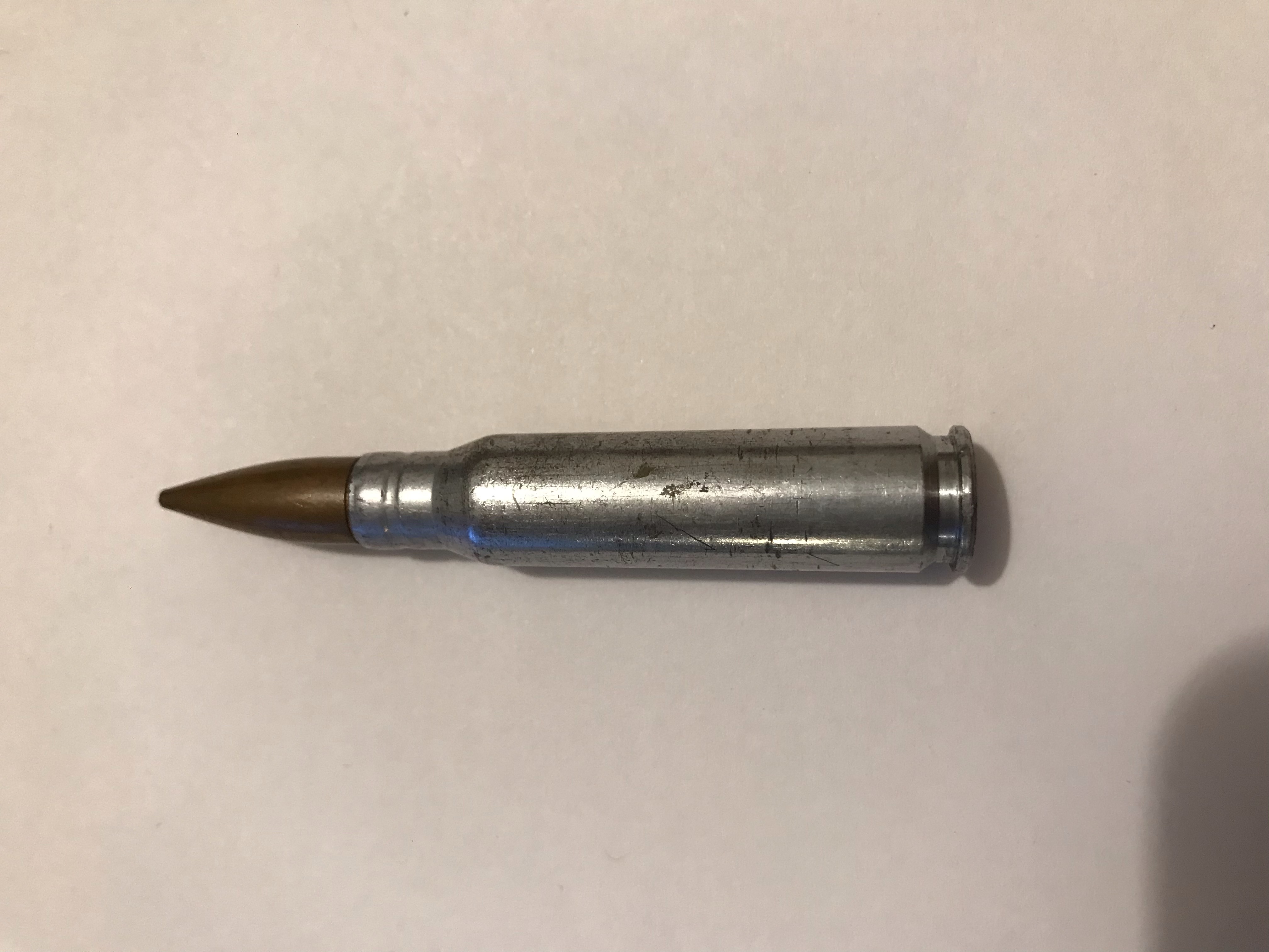 Inert L3A1 7.62/51 mm Drill Rounds
