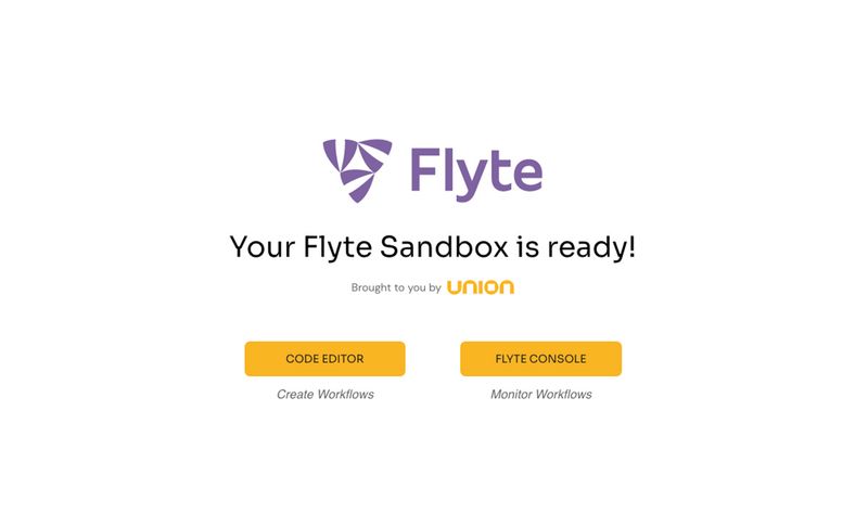 Flyte™ Sandbox: Union-Hosted Sandbox • Union.ai