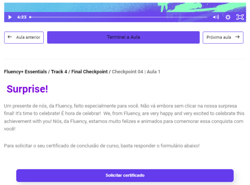 Suporte Aluno - Fluency Academy