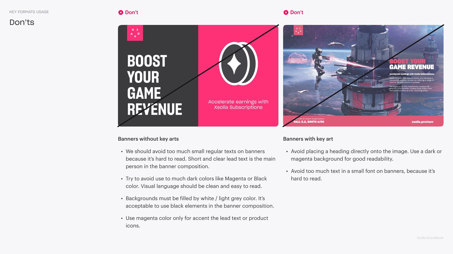 Key formats usage