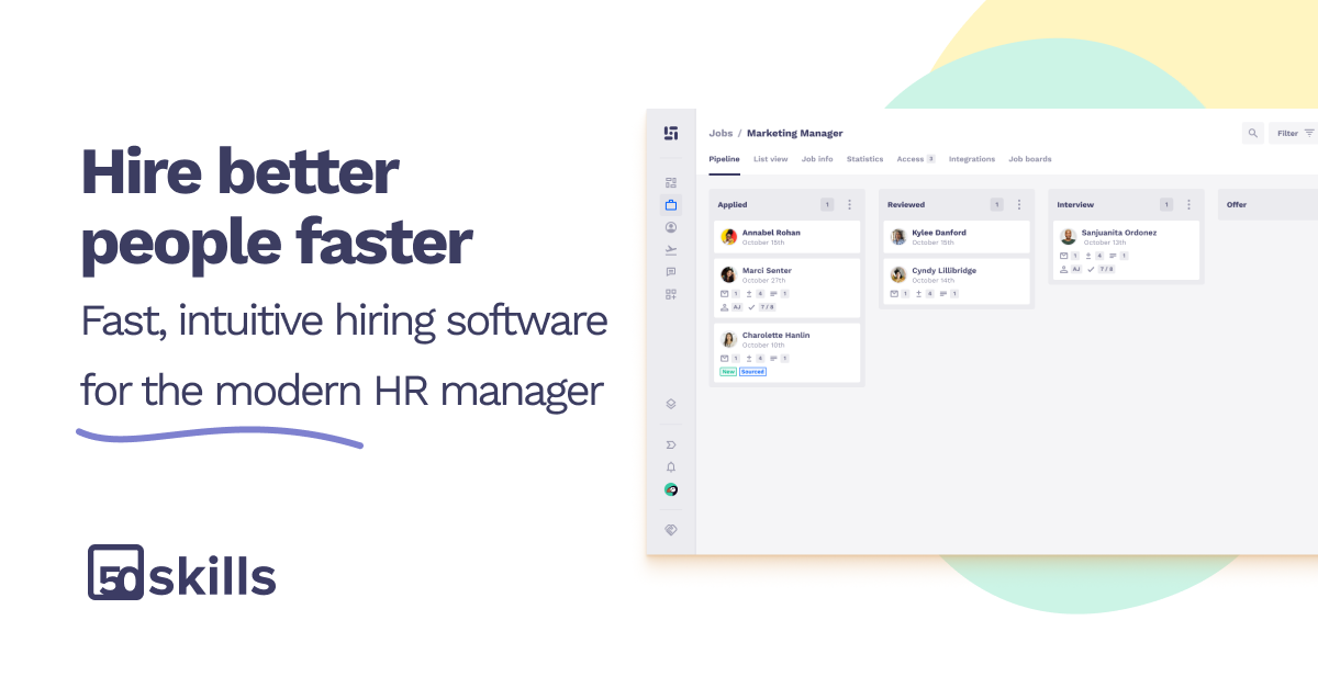 Hire better people faster | Hire by 50skills