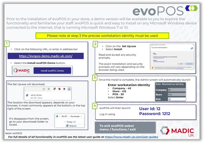 evoPOS - MADIC UK