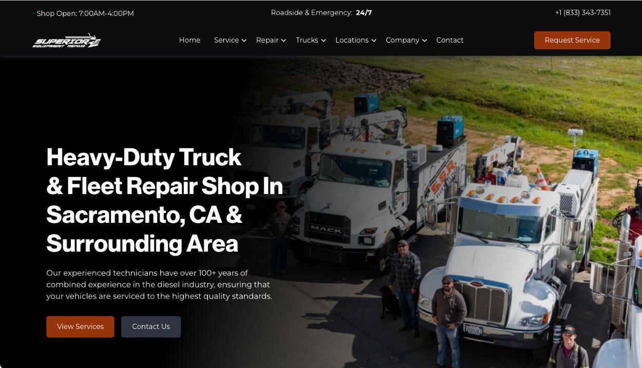 Truck & Fleet Repair Shop in Sacramento, CA | SER Fleet