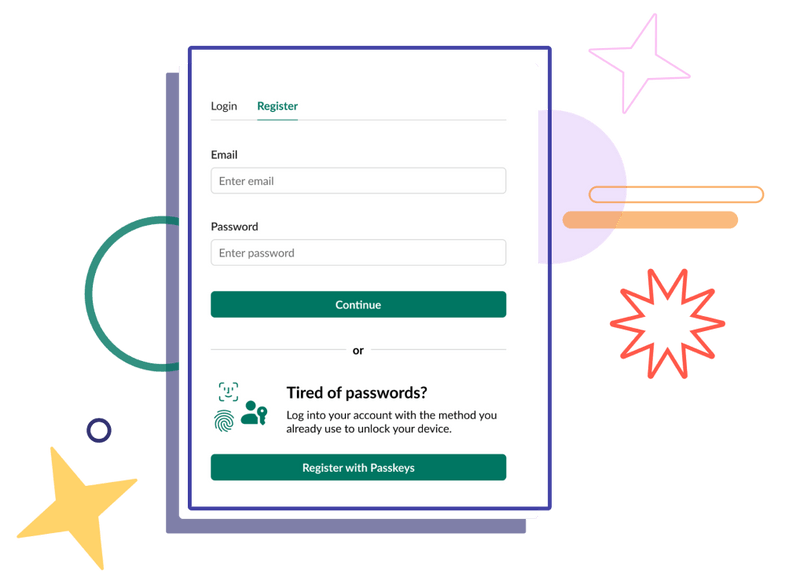 Passkey login | Passkey Flex | Passage by 1Password