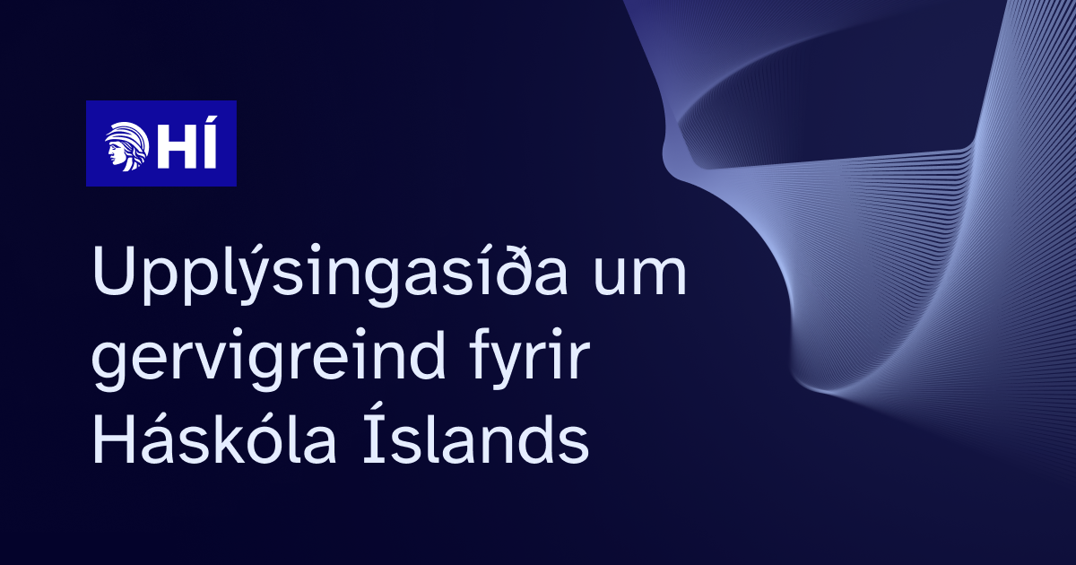 Gervigreind | Kennari