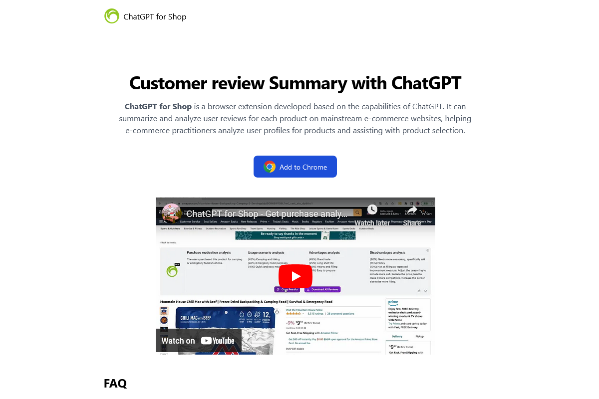 AI Tool | ChatGPT for Shop