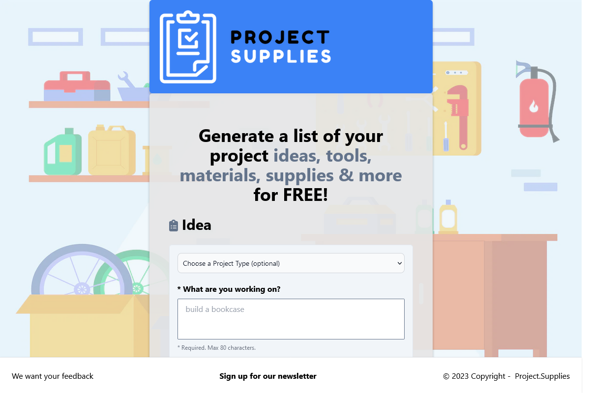 AI Tool | Project.Supplies