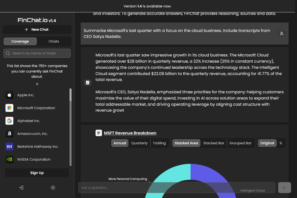 AI Tool | Finchat.io