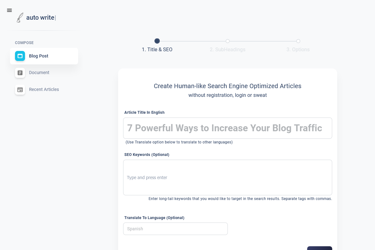 AI Tool | AutoWrite App