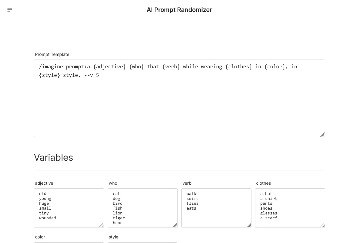 AI Tool | AI Prompt Randomizer