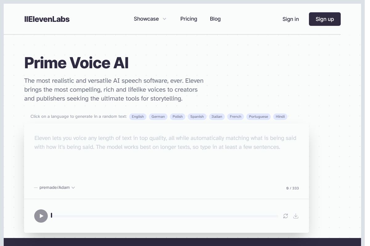 AI Tool | Eleven Labs