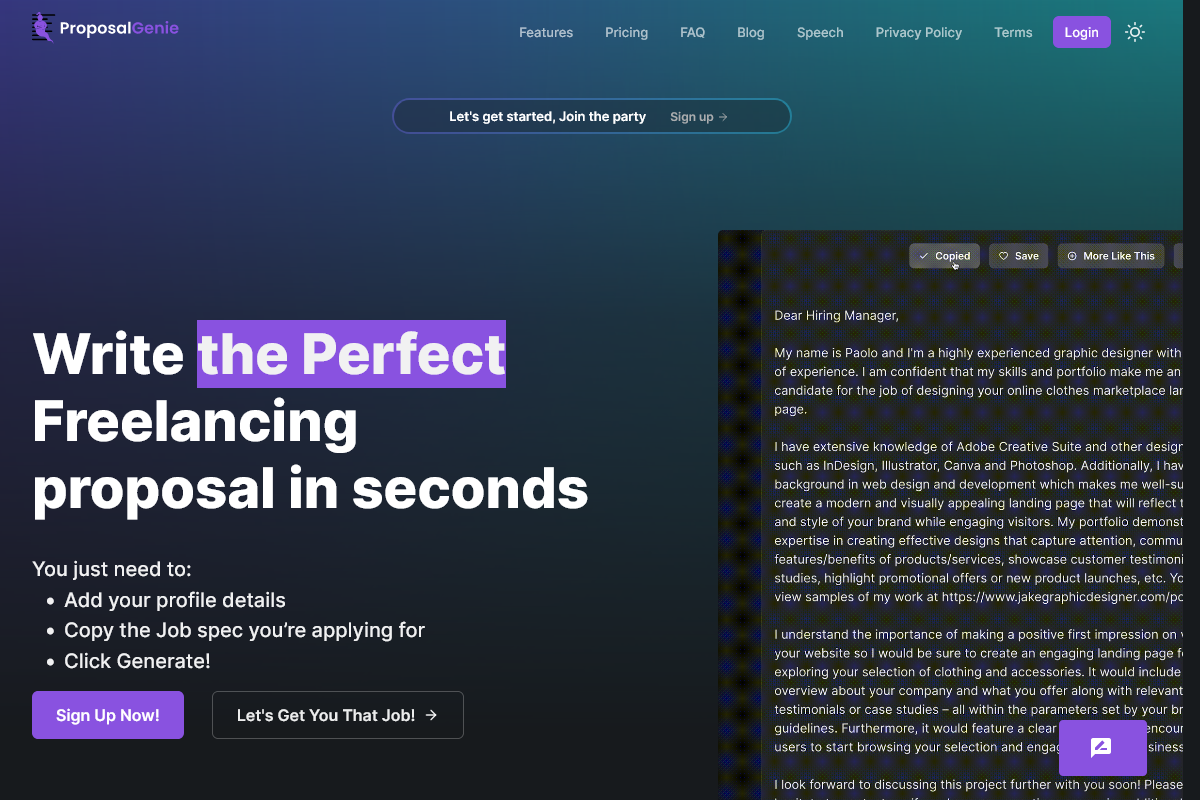 AI Tool | Proposal Genie