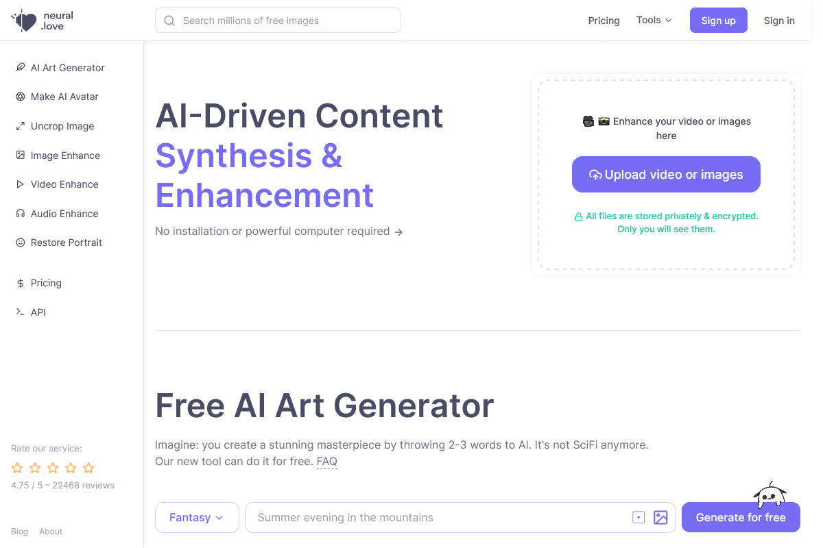 AI Tool | Neural.love Art Generator AI Tool | Neural.love Art Generator