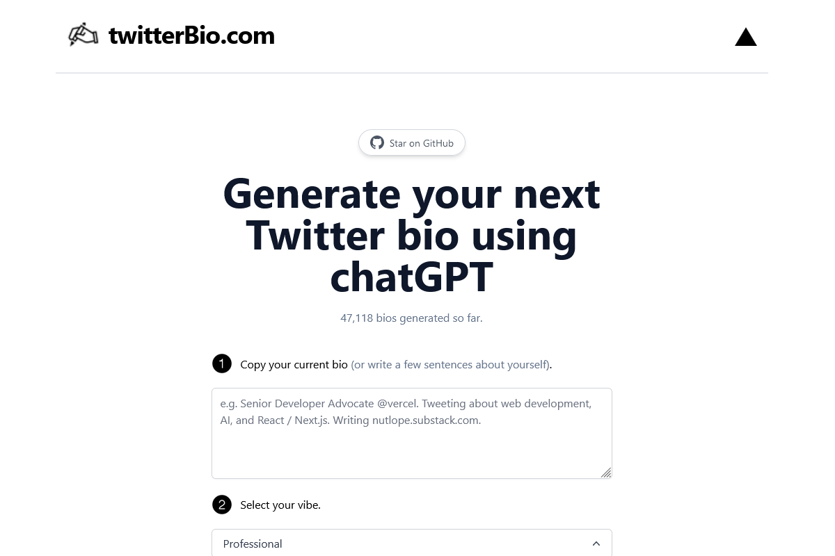 AI Tool | TwitterBio
