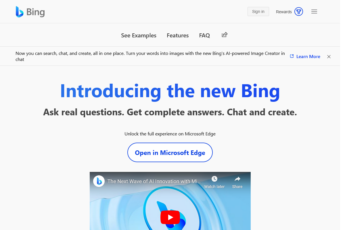 AI Tool | Microsoft Bing