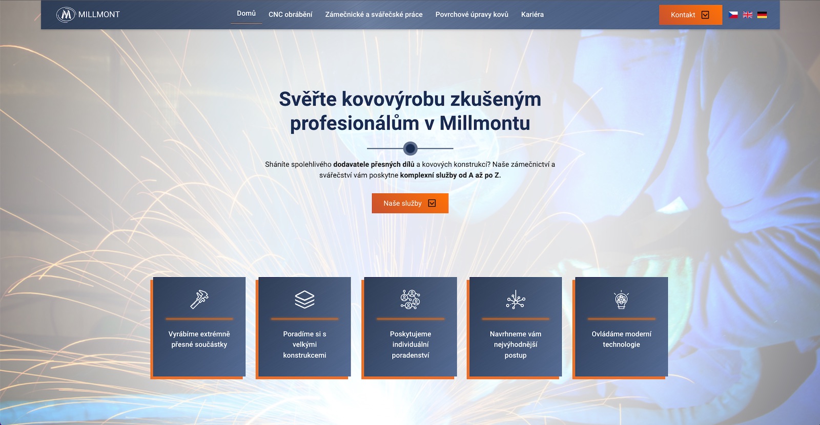 MILLMONT CZ | Obrábění dílů na CNC, zámečnictví a svářečství - Chrudim