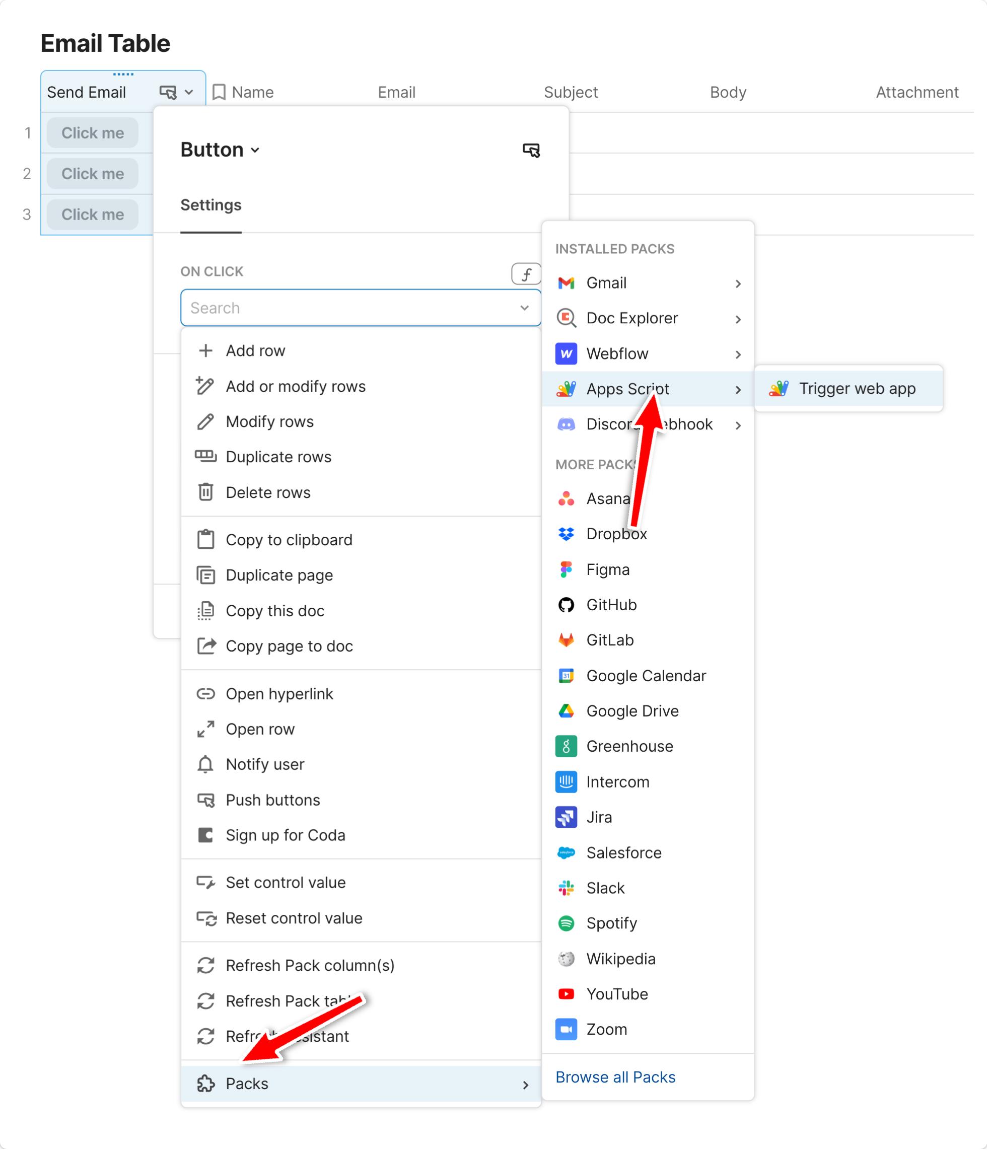 Send Gmail messages with attachments from Coda - Best Coda tutorials by Simpladocs