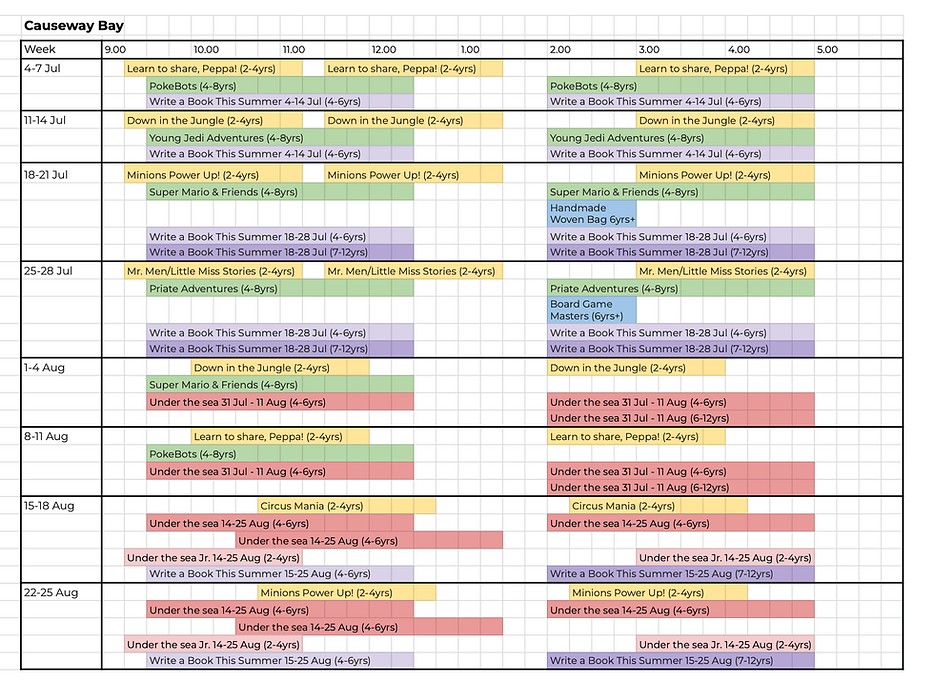 Summer Programmes 2023